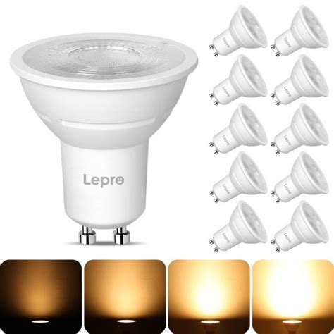Lepro Gu10 Led Bulbs Dimmable Warm White 2700k 4 5w 345lm 50w