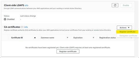 how to improve ldap security in aws directory service with client side