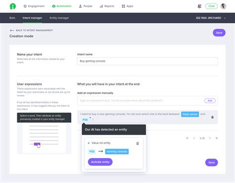 entity manager help center iadvize