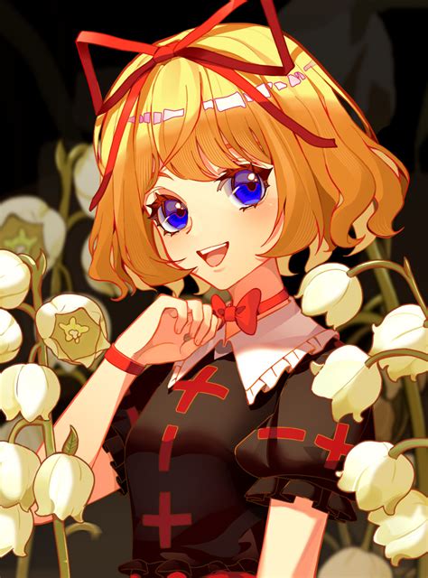 Safebooru 1girl Absurdres Blonde Hair Blue Eyes Bow Bracelet Flower