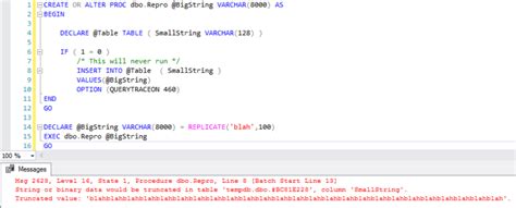 how to fix the error string or binary data would be truncated brent