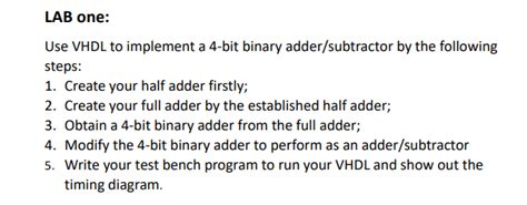 vhdl test bench code for half adder