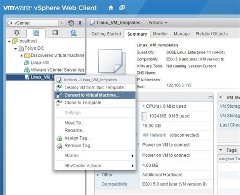 Update Virtual Machine Template Vmware Esxi