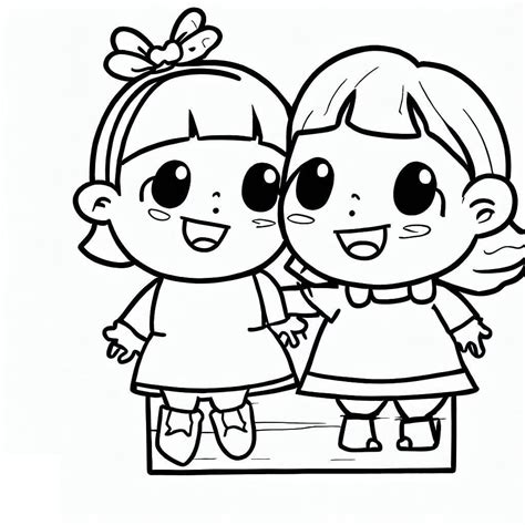 Desenhos De Melhores Amigas 7 Para Colorir E Imprimir Colorironline Com