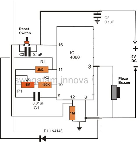 Simple Timer Circuit Using Ic 4060 Homemade Circuit Projects