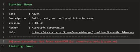azure maven pom file not found in azuredevops pipeline stack overflow