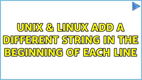 unix and linux add a different string in the beginning of each line