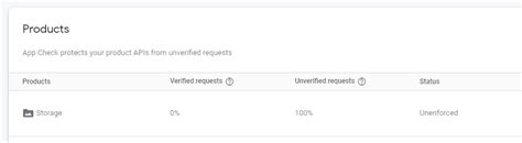 getting no app check token for request when trying to upload file to