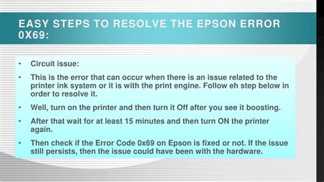 Ppt What Is Epson Error Code 0x69 How To Resolve It Powerpoint