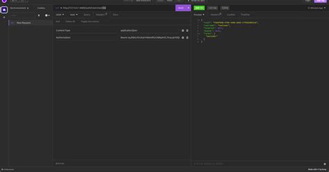 node js 401 not authorized error only when requesting data using