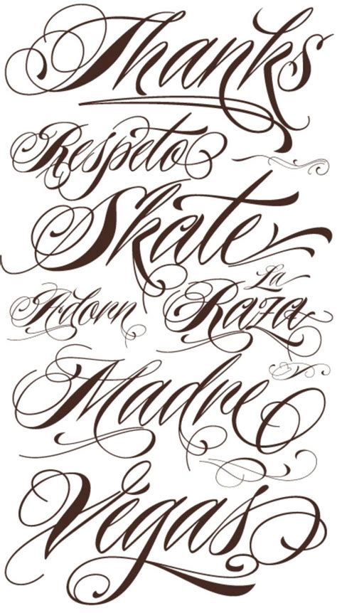 Cursive Tattoo Fonts Lettering Generator Jeung Fonts