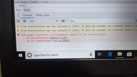 i tried using function mousepressed {} but got this error help please