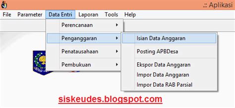 tutorial cara mudah menginput penganggaran pada aplikasi siskeudes 1