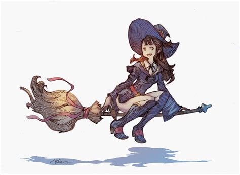Safebooru 1girl Akko Kagari Blue Boots Blue Robe Blue Shirt Blue