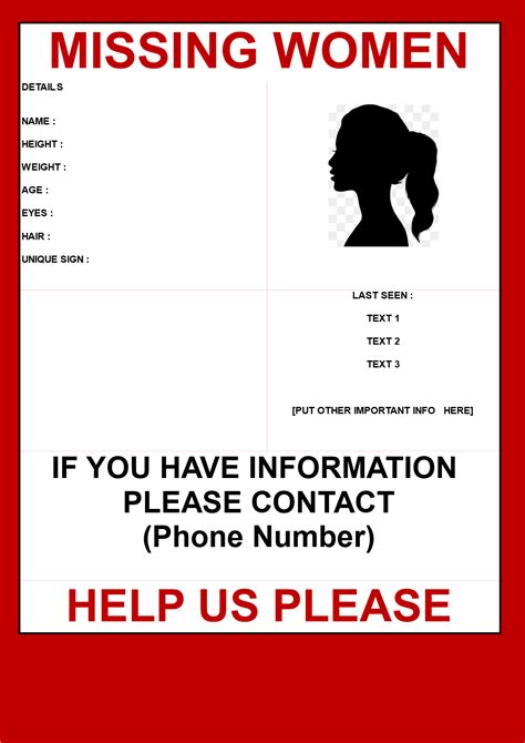 Missing Person Poster Have You Seen Me