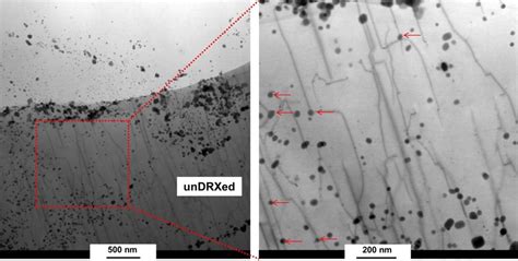 Stem Bf Image Of An Unrecrystallized Grain And Details Of Dislocations
