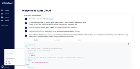 getting started with atlas cloud atlas open source database schema