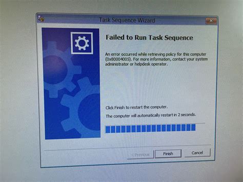 sccm 2012 os deployment error when running task sequence 0x80004005