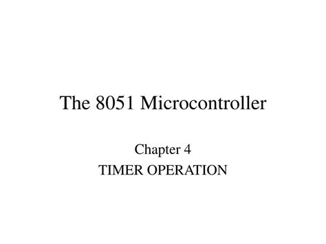 ppt the 8051 microcontroller powerpoint presentation free download
