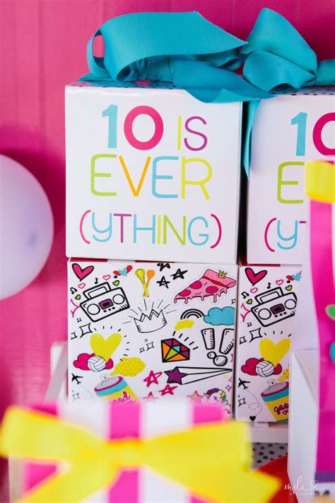 Modern Colorful 10th Birthday Party Karas Party Ideas 10th