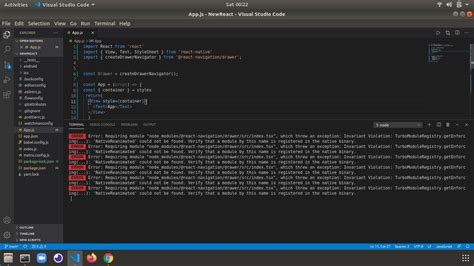 error error requiring module node modules react navigation drawer