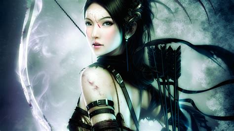 482848 Archer Bow Fantasy Girl Elves Fantasy Art Rare Gallery Hd