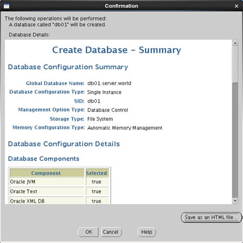 centos 6 oracle database 11g r2 create a database server world