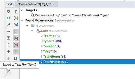 copy all text from find using regex option ides support intellij