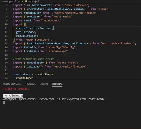 reactjs can t import useselector from react redux stack overflow