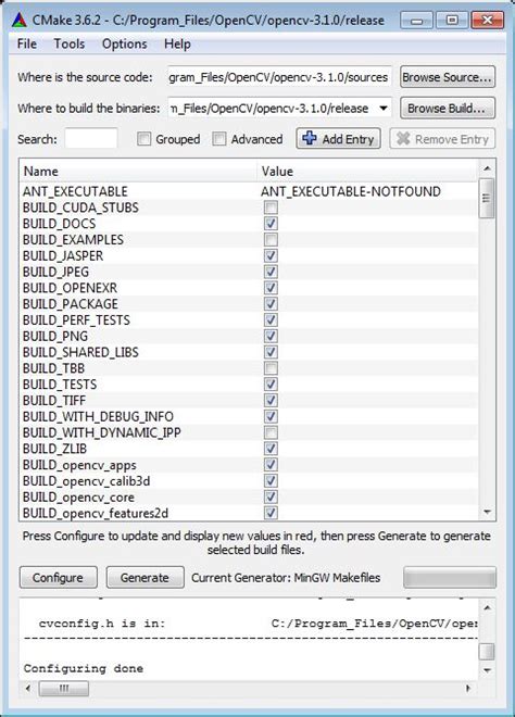 how to install opencv on windows 78 64bit using mingw