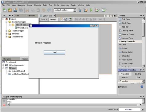 creating a jframe project