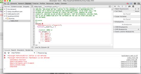 javascript getting error including handlebars js stack overflow