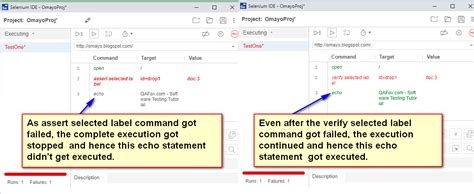 new selenium ide using ‘verify selected label command for checking