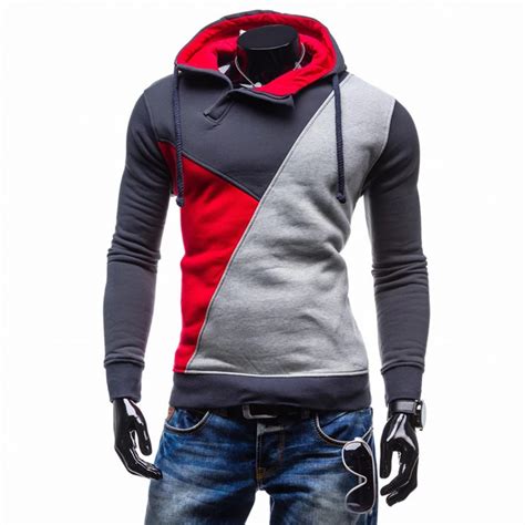 2018 Men Hoodies Hombre Male Brand Hip Hop Hoodie Color Stitching
