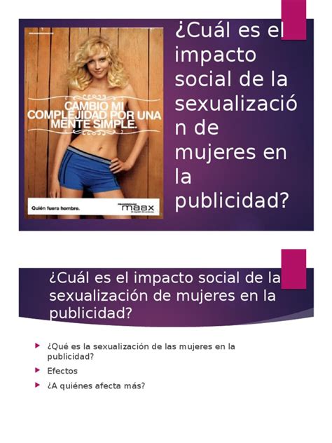 Pdf ¿cuál Es El Impacto Social De La Sexualización De Mujeres En La