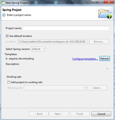java spring project template not showing templates stack overflow