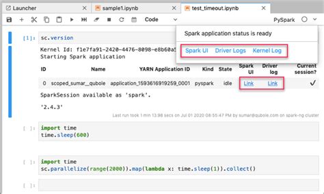 accessing the logs for jupyter notebooks — qubole data service