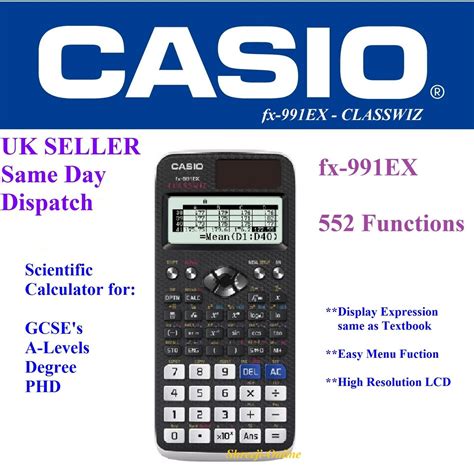 casio fx991ex advanced scientific calculator 552 functions classwiz