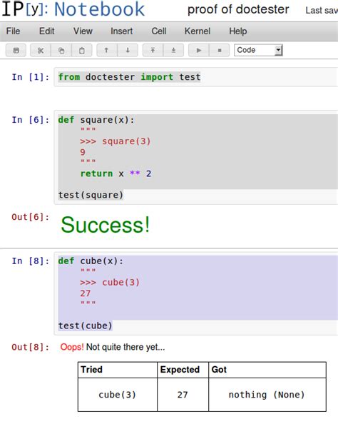 catherine pyorageek ipython notebook tutorial with doctest feedback