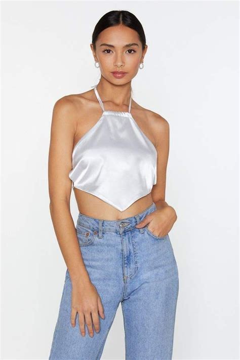 Satin Touch Halter Bandana Top Bandana Top Bandana Design Topshop