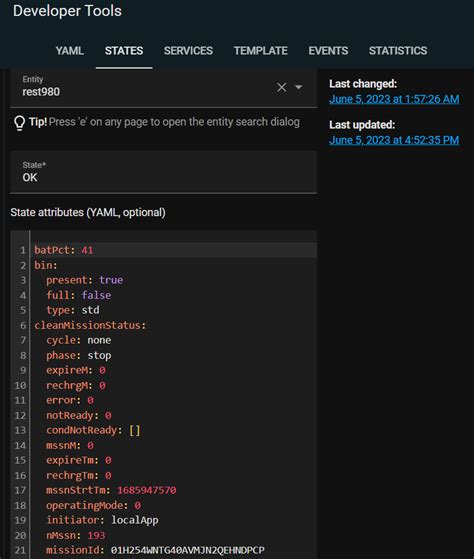 irobot roomba i7 configuration using rest980 dashboards and frontend