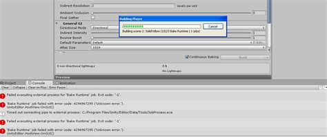 unity game engine building player baking runtime android forever