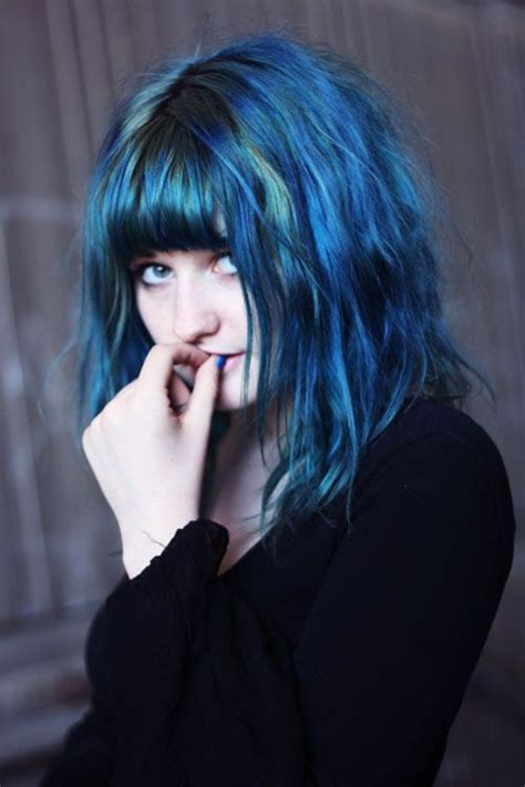 Untitled Coloured Hair Blue Hair Effortless Hairstyles