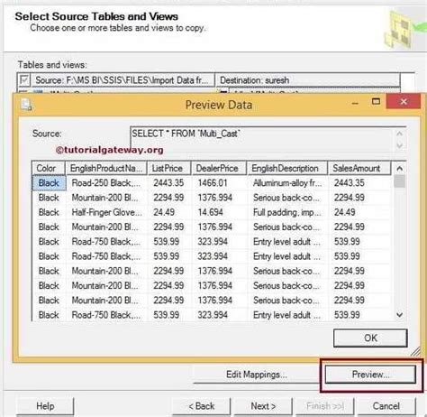 import data from excel to sql using ssis import and export