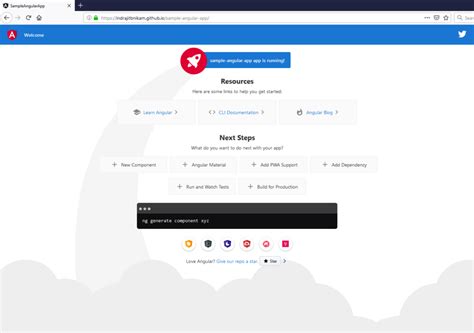 host your angular application using github pages