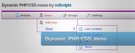 dynamic php css menu tutorialchip