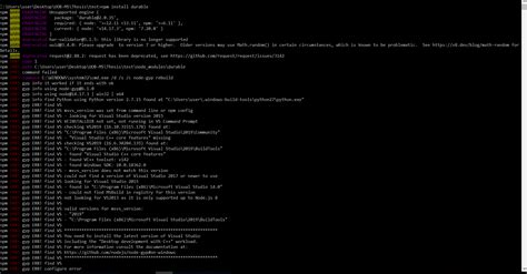 node js unable to install npm package error with node gyp stack