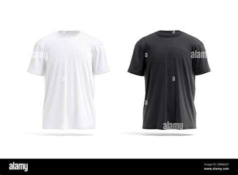 Blank Black And White Oversize T Shirt Mockup Front View 3d Rendering