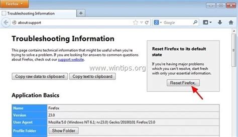 How To Reset Mozilla Firefox Browsers Settings To Factory Default