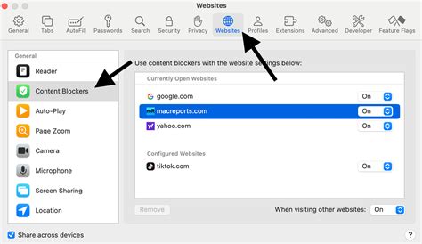 How To Disable Or Enable Content Blockers For A Website In Safari On